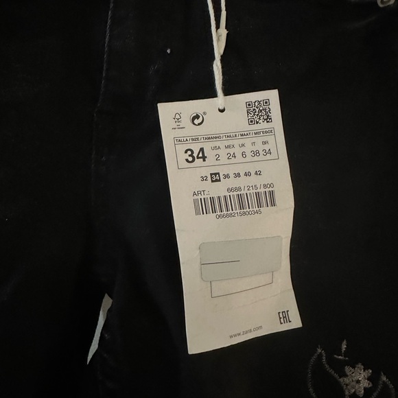 Zara | Jeans | Zara Trafuluc Trf Woman Black Skinny Jeans Embroidered ...